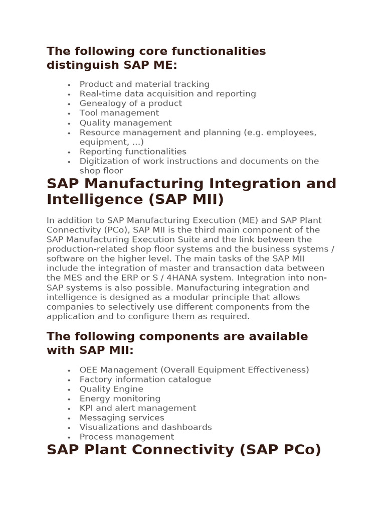 Mind Logistiks SAP MES PCO MII | PDF | Computing | Information Technology
