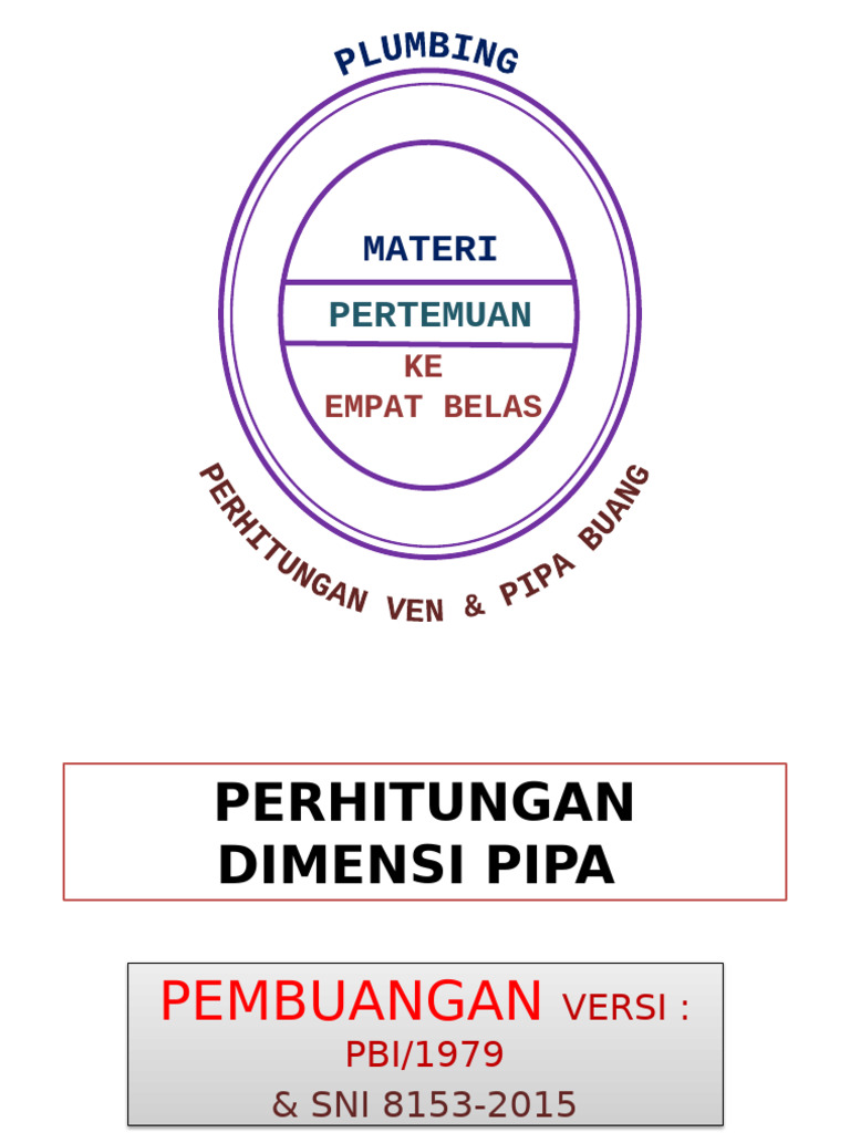 Xiv. Perhitungan Pipa Buang (Pbi) | PDF