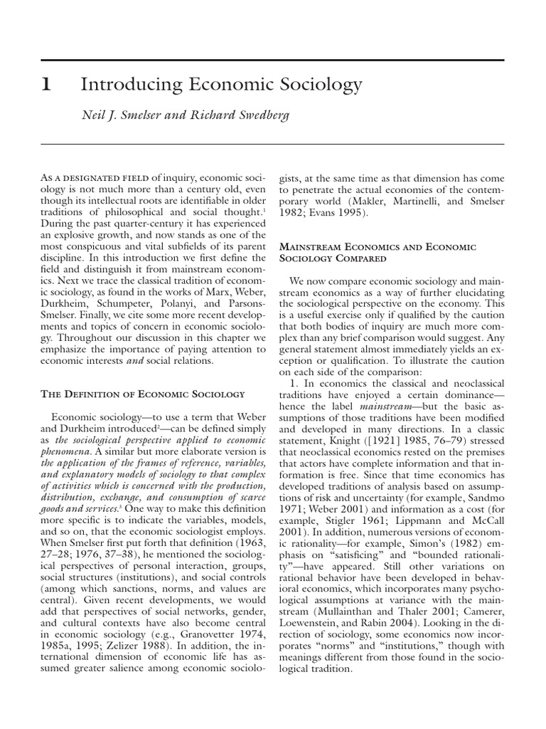 (Neil - J. - Smelser, - Richard - Swedberg) - The - Handbook - Economic ...