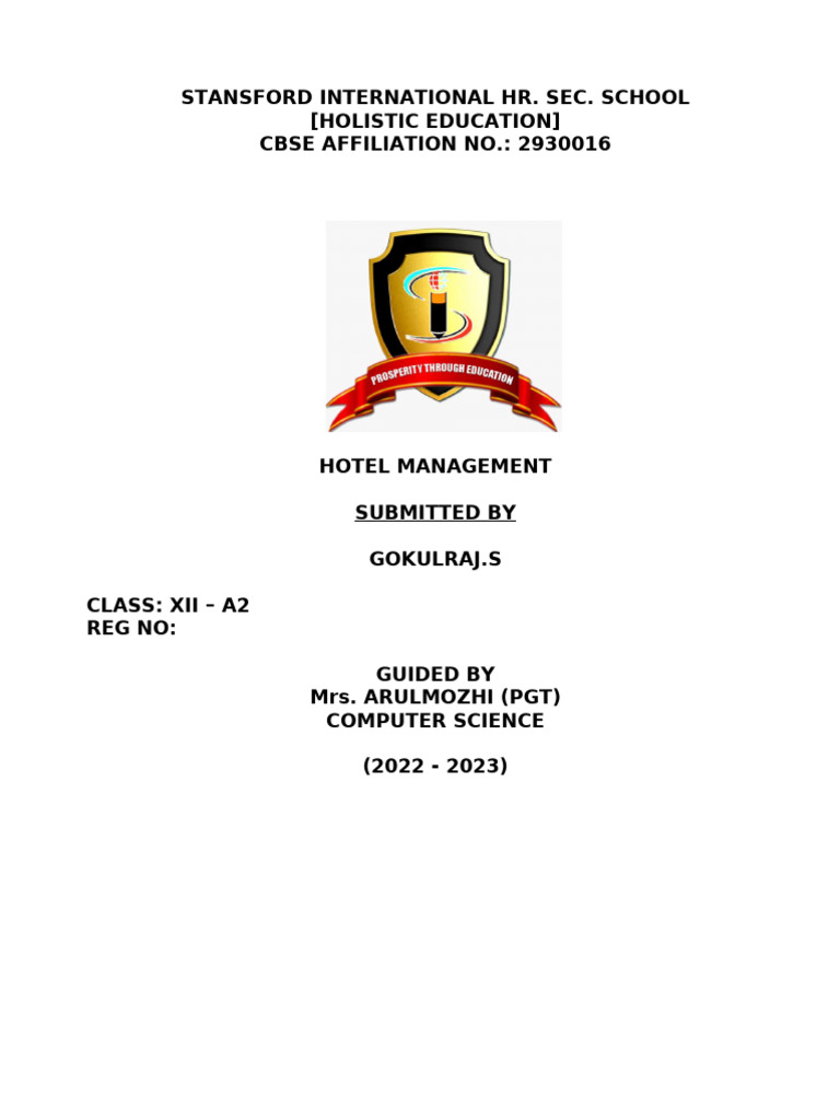 Project 1ST Page | PDF