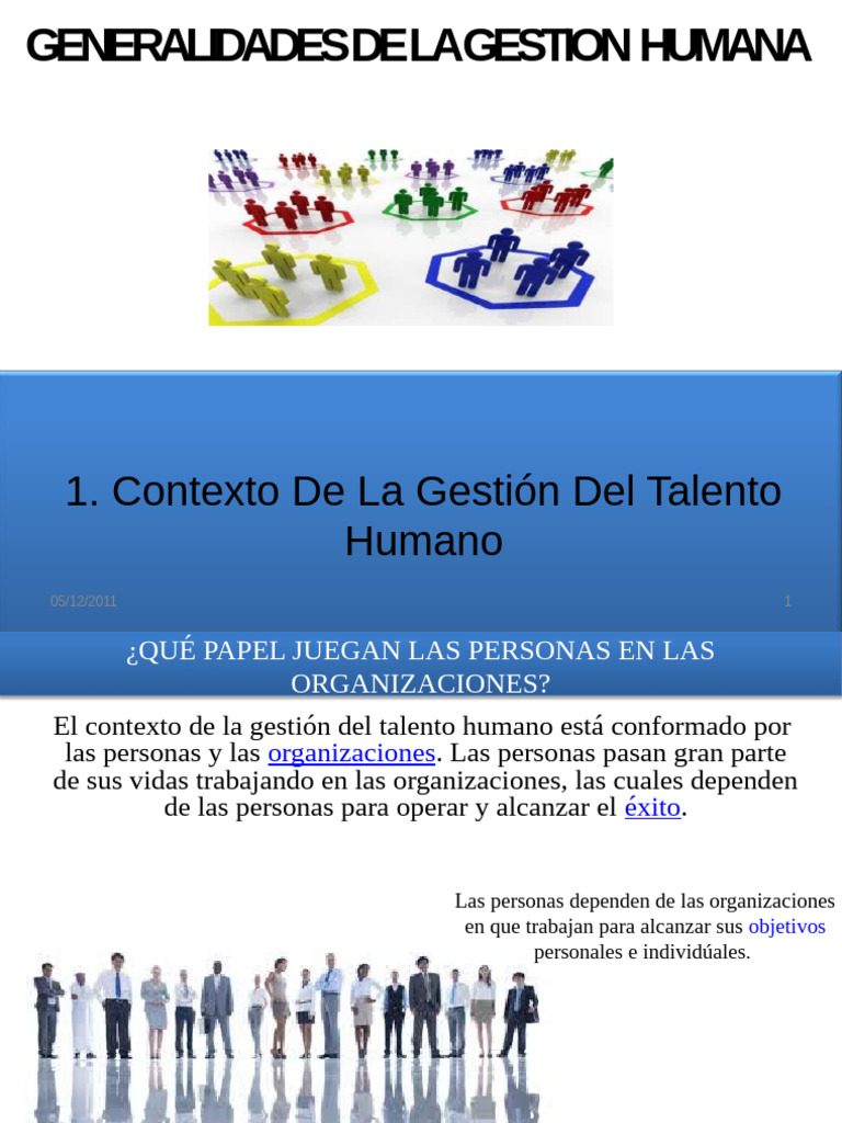 Generalidades de Gestión Humana | PDF | Gestión de recursos humanos | Gestión del talento