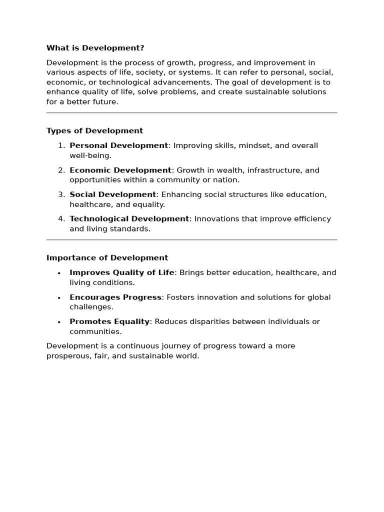 What is Development | PDF