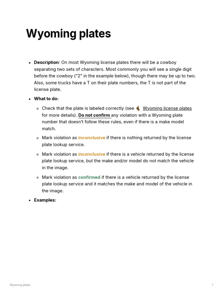 Wyoming Plates Expert Review Documentation | PDF