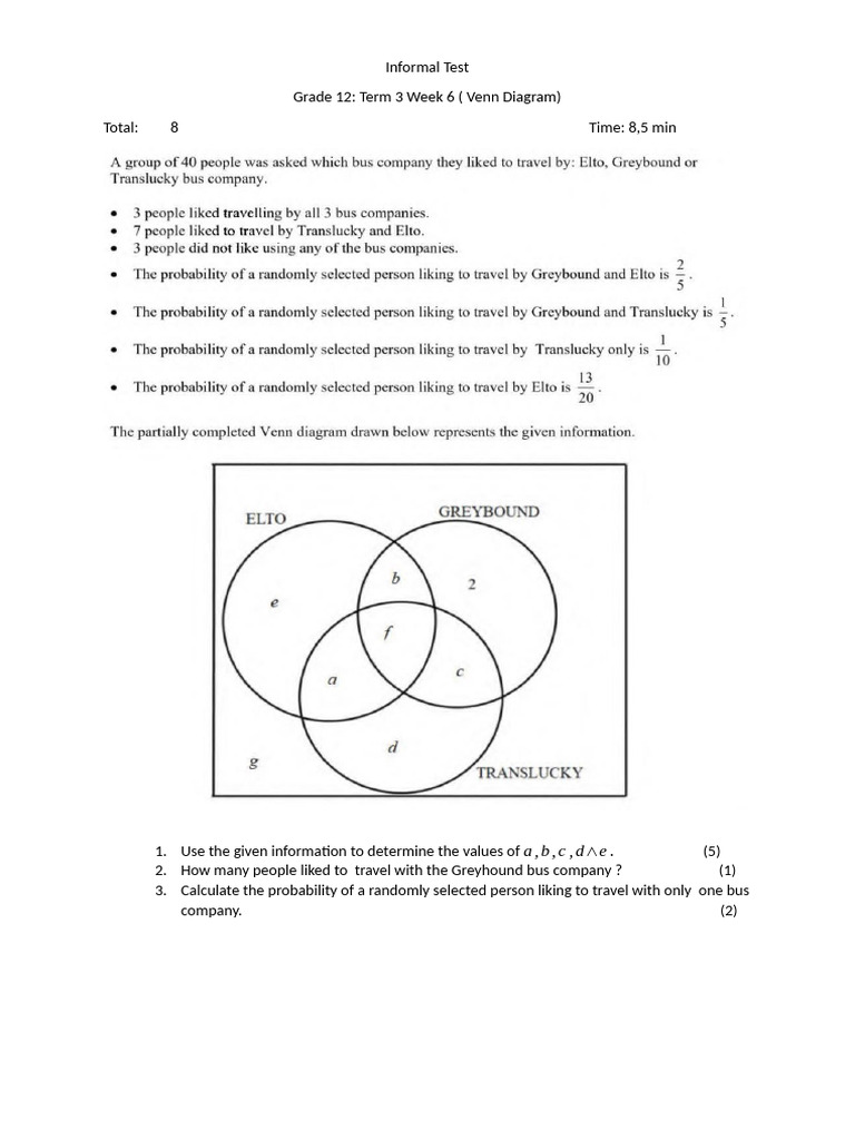 informal test T3 w6 | PDF