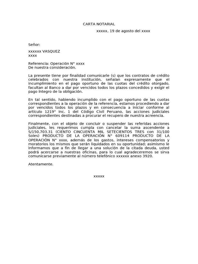 Carta Notarial | PDF