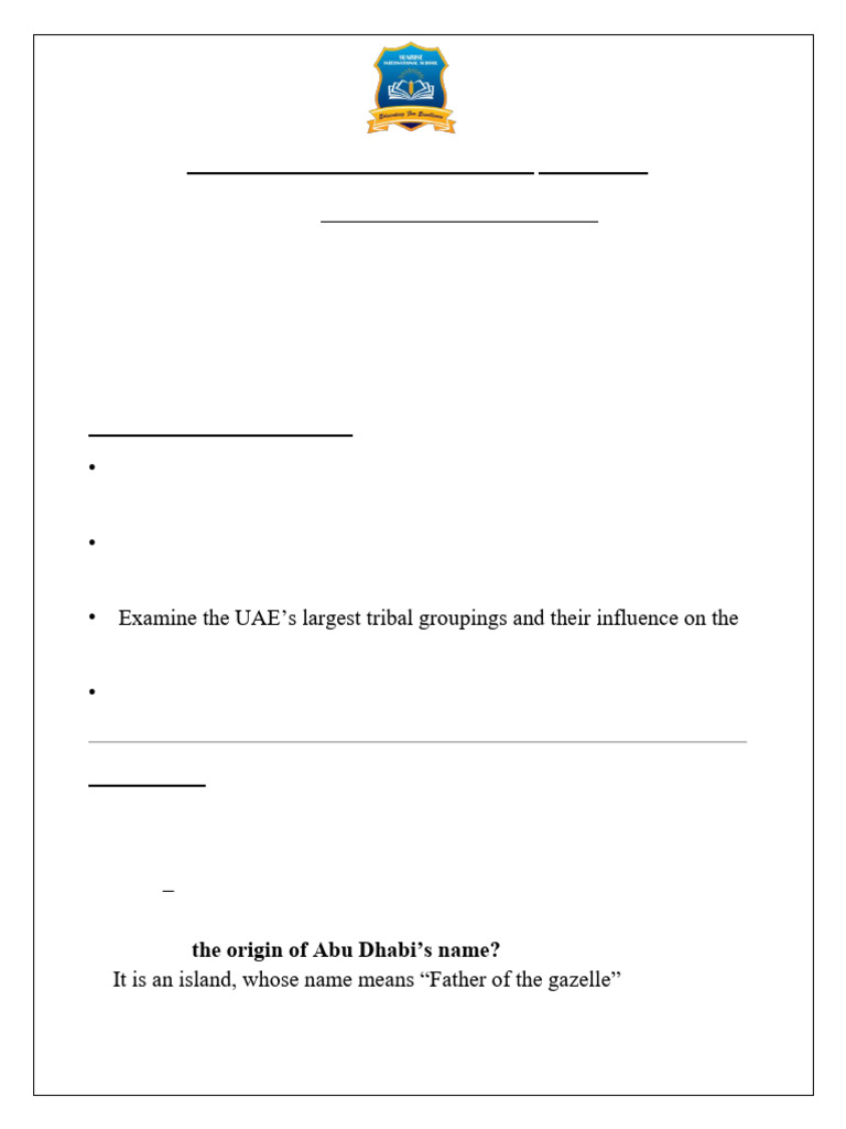 Baniyas and Abu Dhabi's Origins | PDF