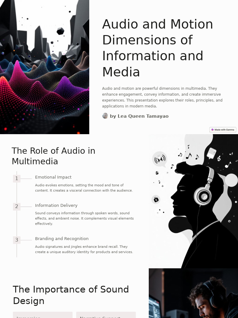 Enhancing Multimedia with Audio & Motion | PDF | Multimedia | Computing