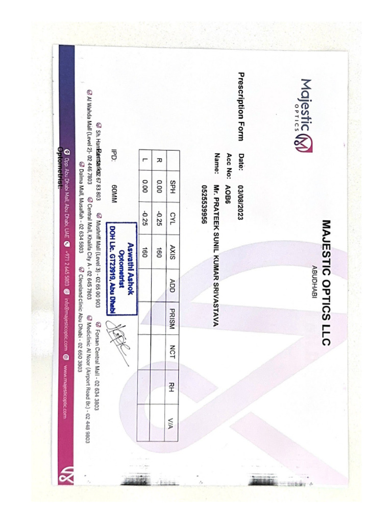 MAJESTIC OPTICS LLC | PDF