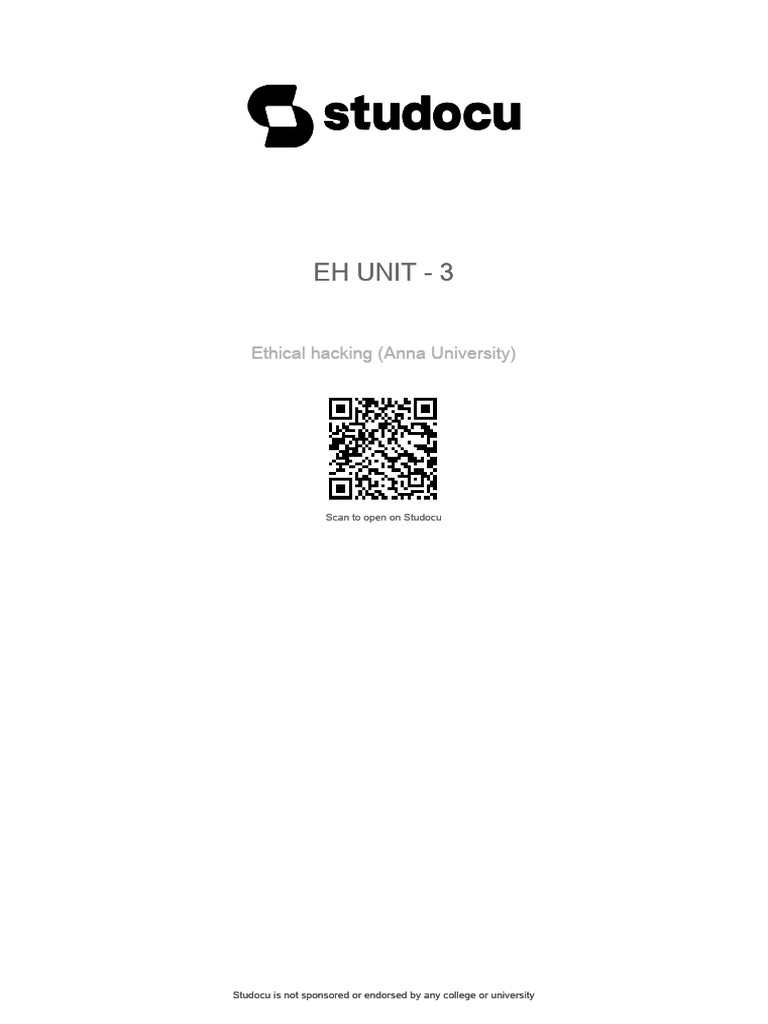 eh-unit-3hj | PDF | Computer Network | Computer Security