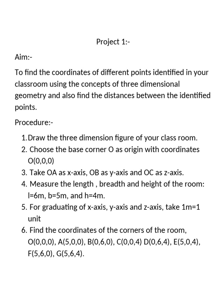 Project 1 and 2 | PDF | Cartesian Coordinate System | Length