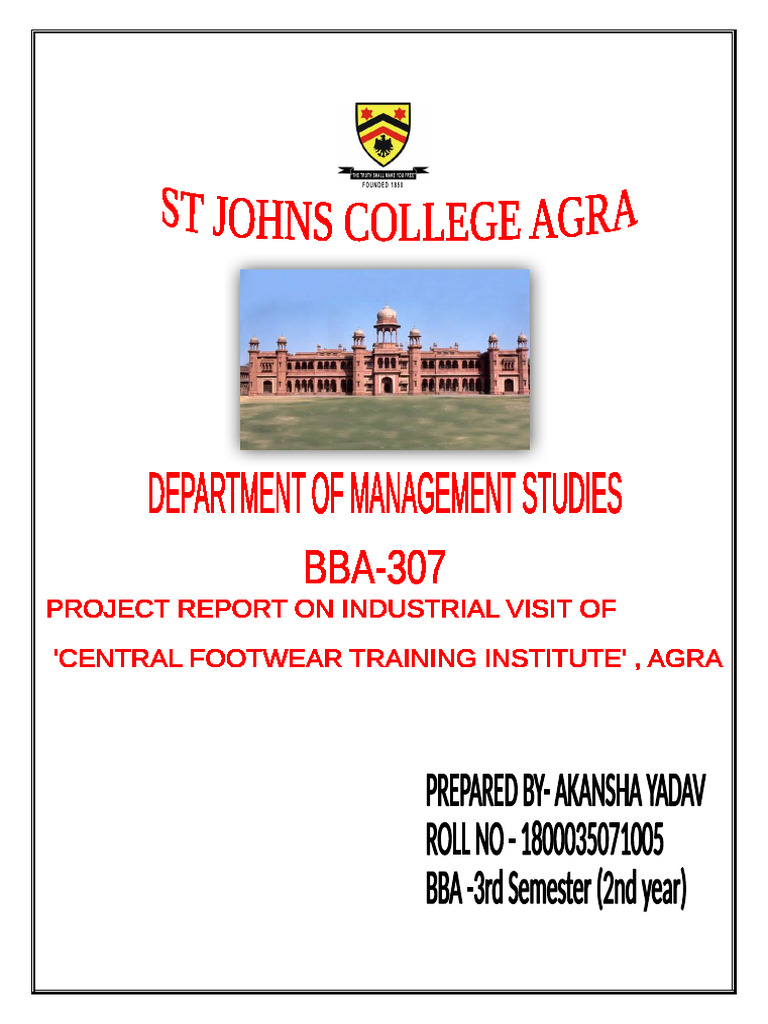 Industrial Visit Project On Cfti (New) 7 | PDF | Shoe | Grinding (Abrasive Cutting)