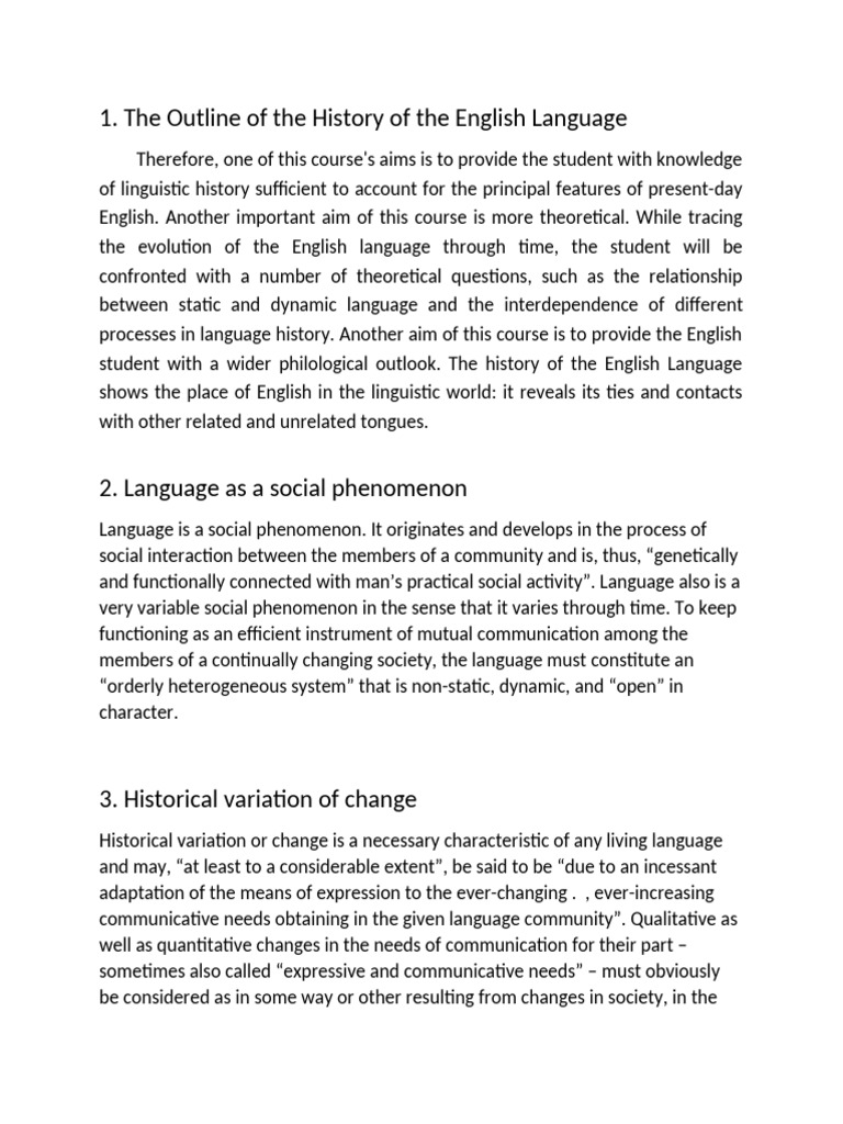 Elglish Language History | PDF | Morphology (Linguistics) | Linguistics