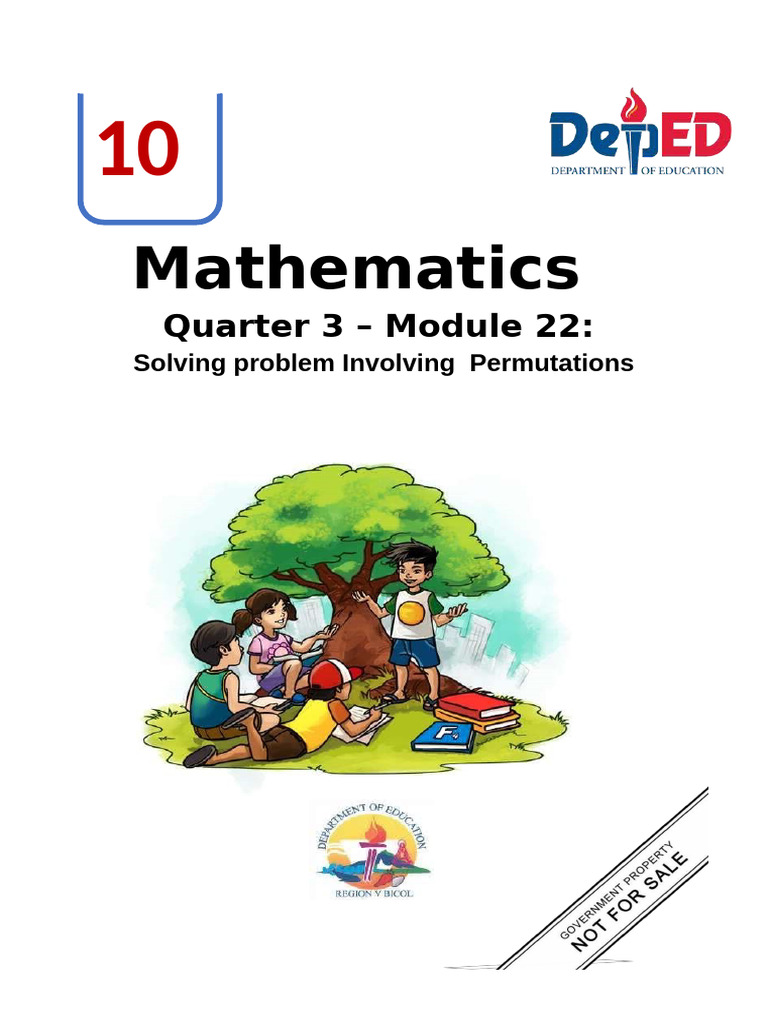 Module 22 Math 10 Q3 NO KEY | PDF | Permutation