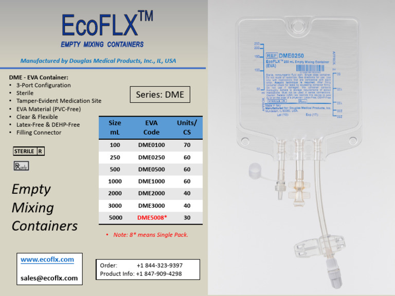 EcoFLX Empty Mixing Containers Brochure DME 062623 | PDF