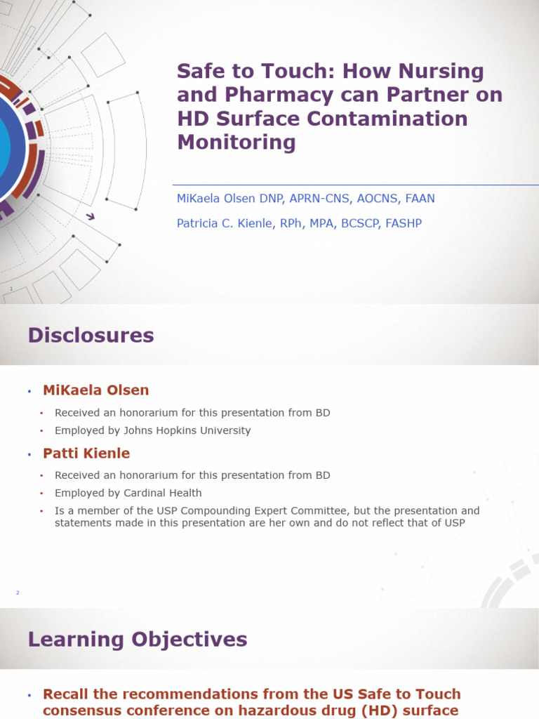 Safe To Touch How Nursing and Pharmacy Can Partner On HD Surface ...