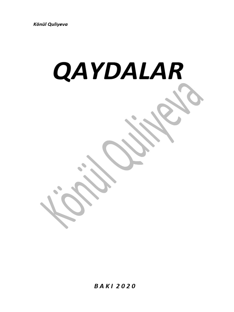 Qaydalar 2ci Sinif | PDF
