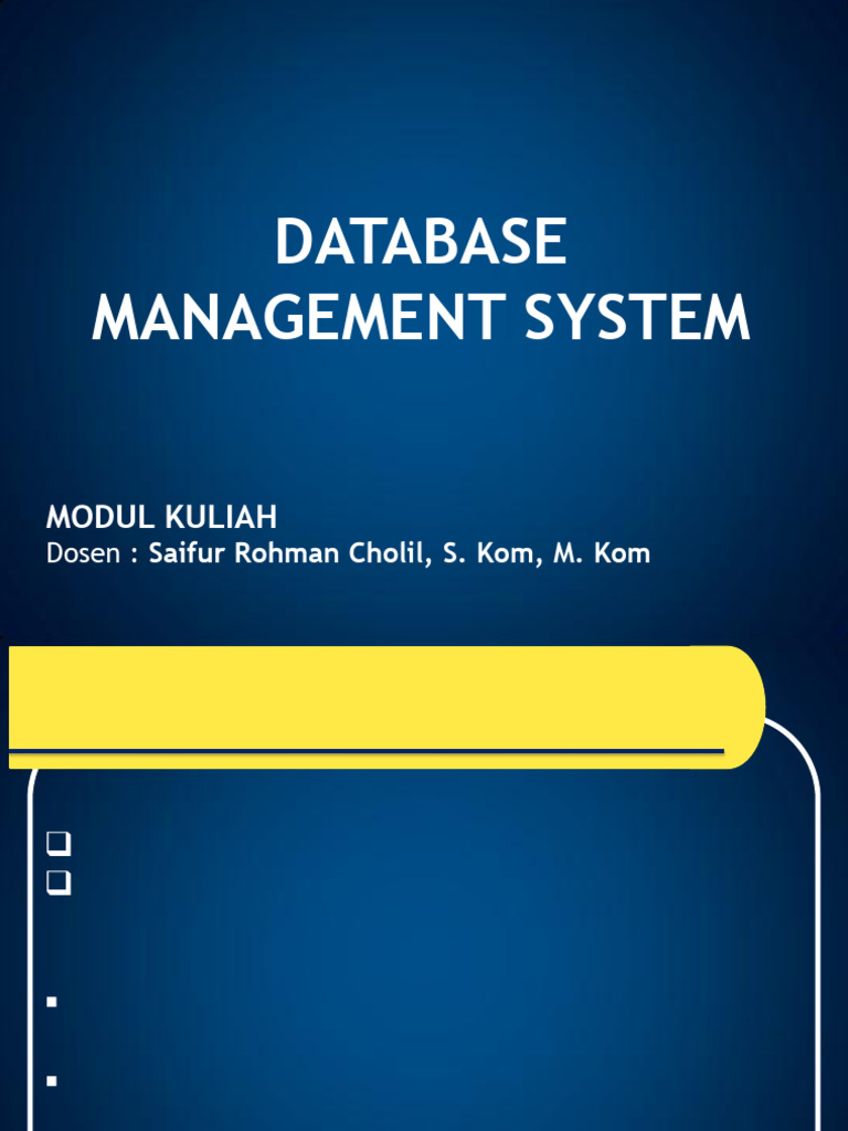 Modul SIM-DBMS - SISTEM INFORMASI MANAJEMEN | PDF