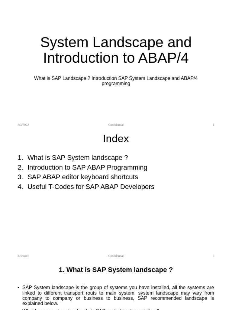 Introduction to SAP ABAP/4 Programming | PDF | Computer Science ...