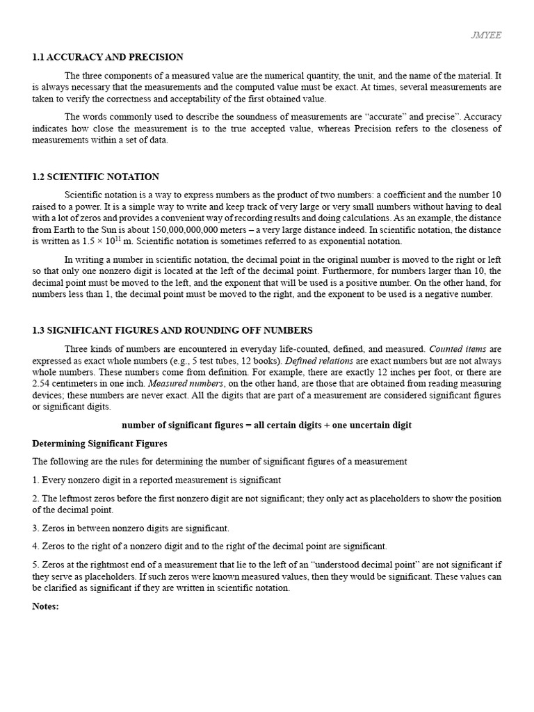 AIM Handouts - Scientific Notation and Sampling | PDF | Sampling (Statistics) | Accuracy And ...