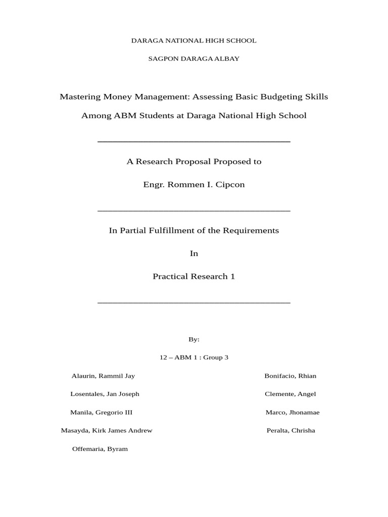 Daraga National High School | PDF | Budget | Literacy