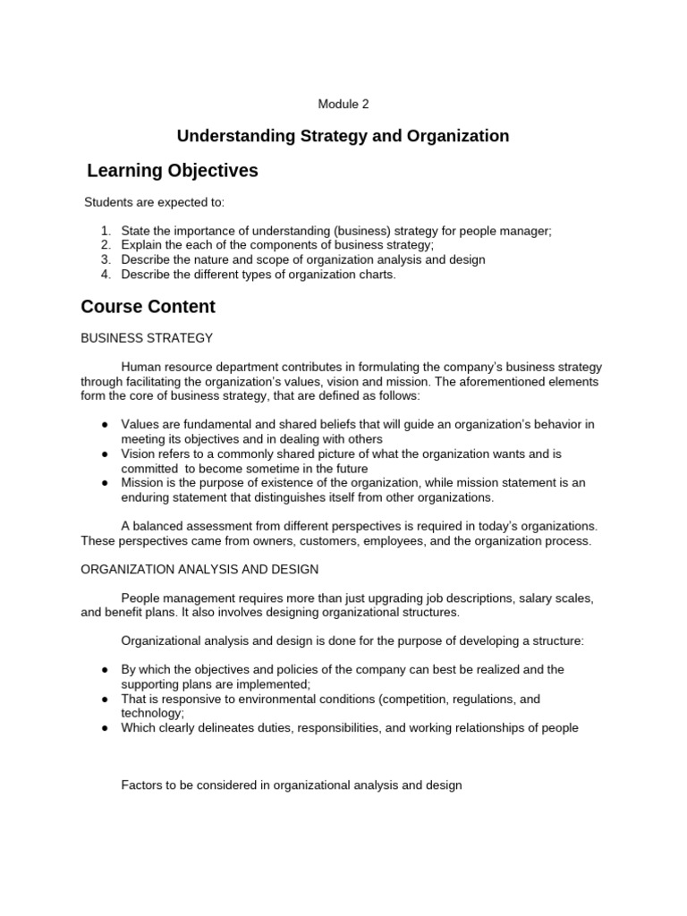 Module 2 | PDF | Strategic Management | Policy