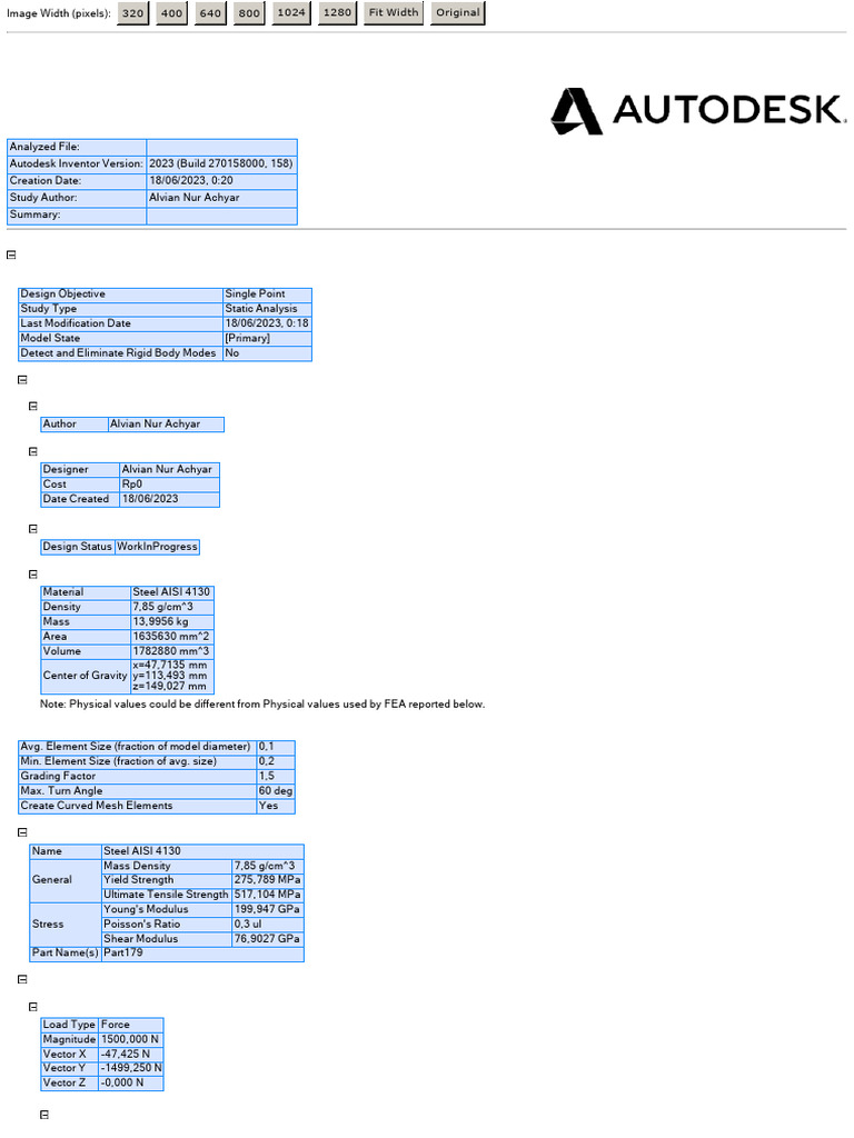 Static Stress Analysis Report 2023 | PDF | Strength Of Materials ...