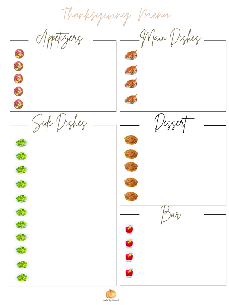 Thanksgiving Checklist and Cooking Timeline | PDF | Turkey Meat | Food ...