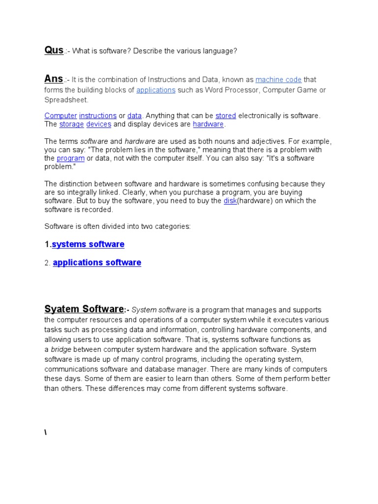 Qus Ans | PDF | Databases | Computer Hardware