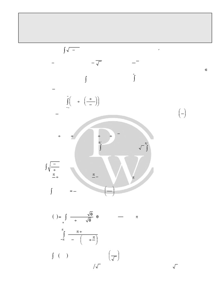 Indefinite & Definite Integration - PYQ (JEE Advanced) | PDF | Function (Mathematics) | Real Number