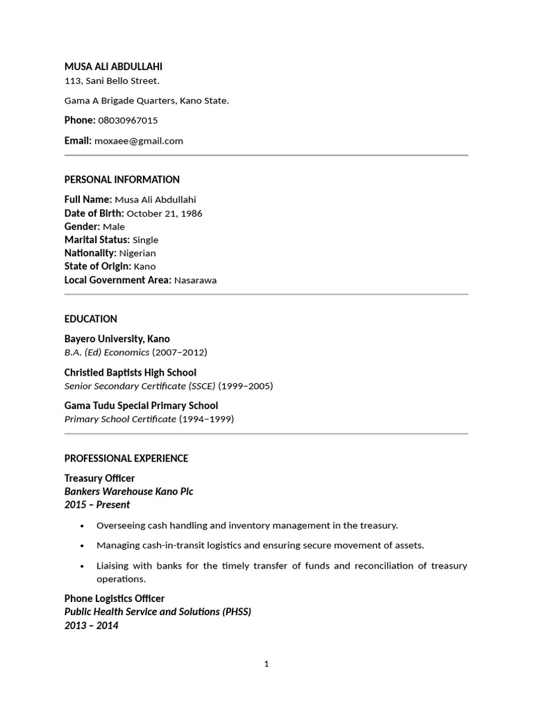 Musa Ali Abdullahi | PDF