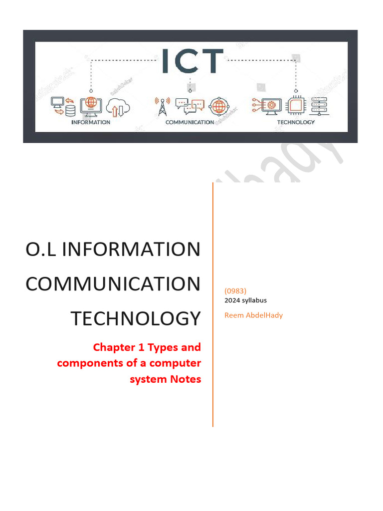 ICT Chapter 1 Notes | PDF