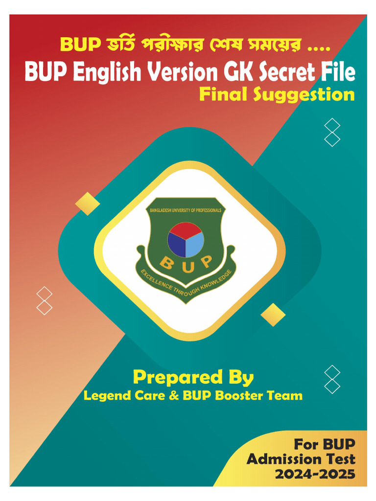 1 English Version BUP GK Cover-merged | PDF | Bangladesh