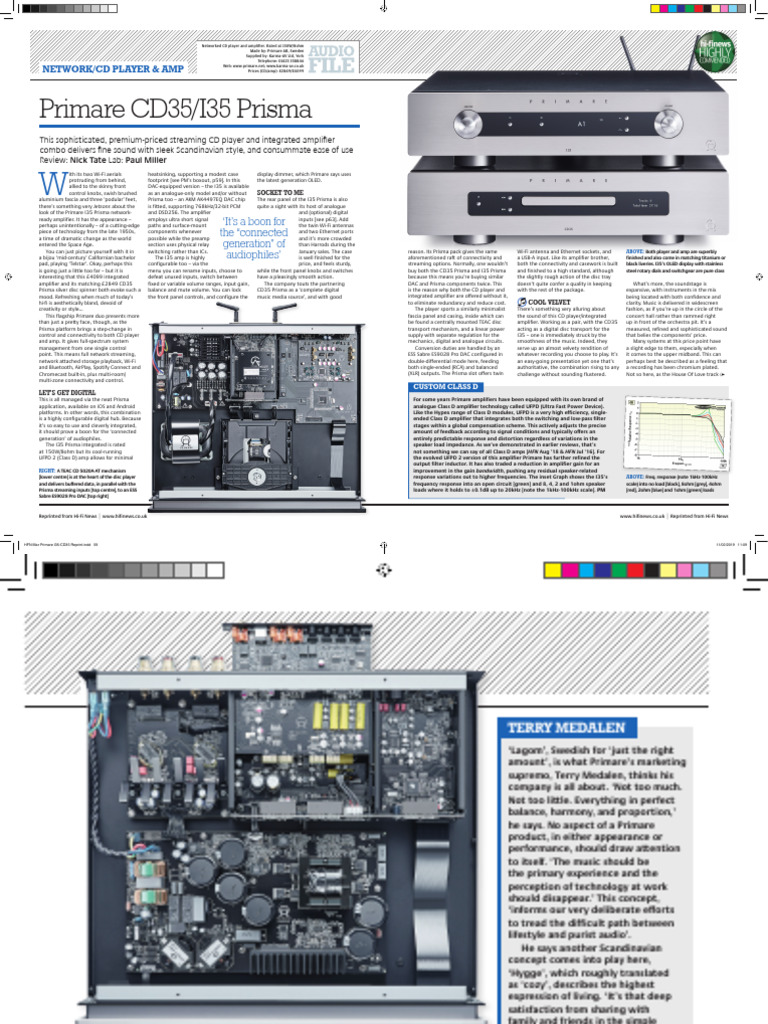 HFN Mar Primare I35 CD35 Reprint | PDF | Amplifier | Electronics