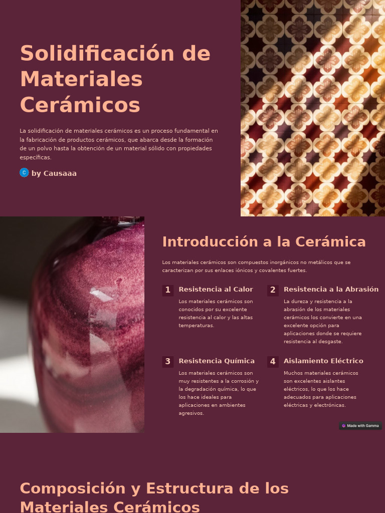 Solidificacion de Materiales Ceramicos | PDF | Sinterización | Sólido