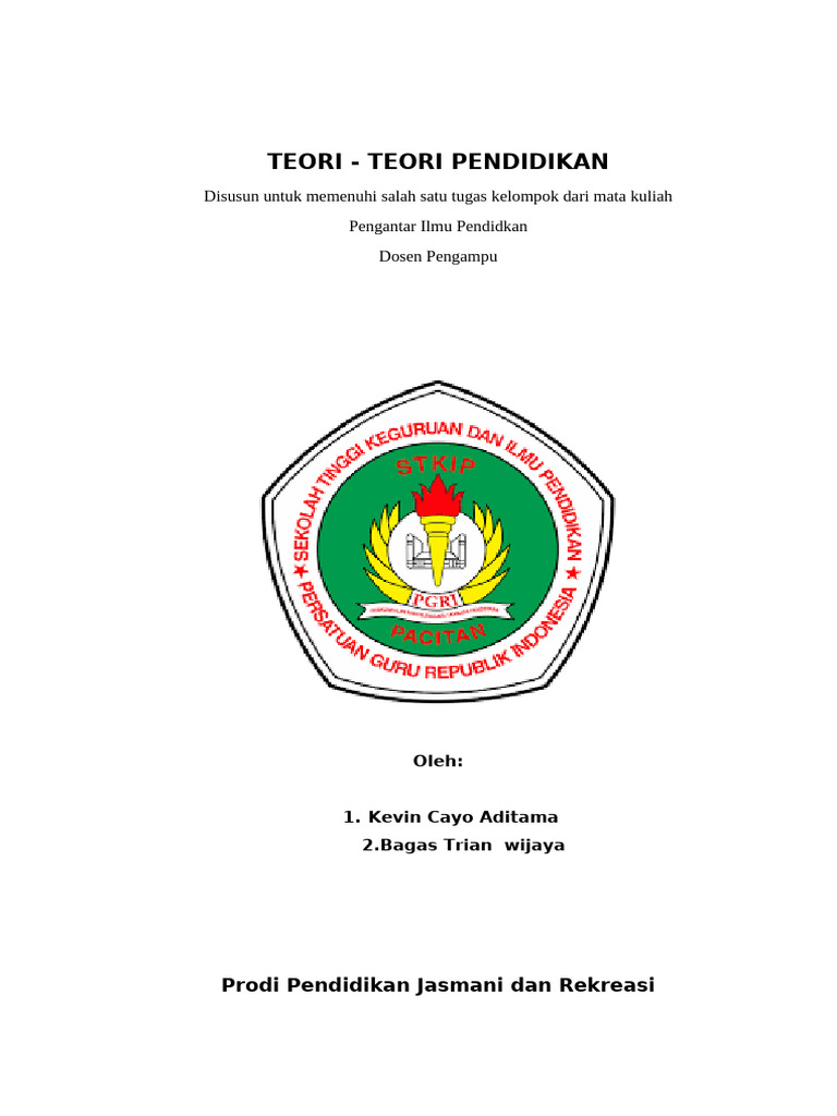 Teori-Teori Pendidikan | PDF