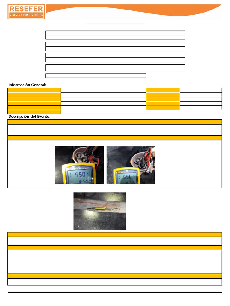 Informe Técnico 042 - Megado de Cable de Alimentacion 440V Rock Bolt | PDF