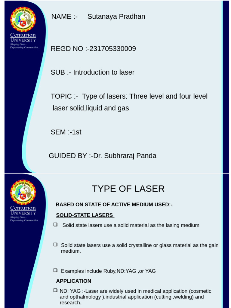 Introduction To Lasers | PDF