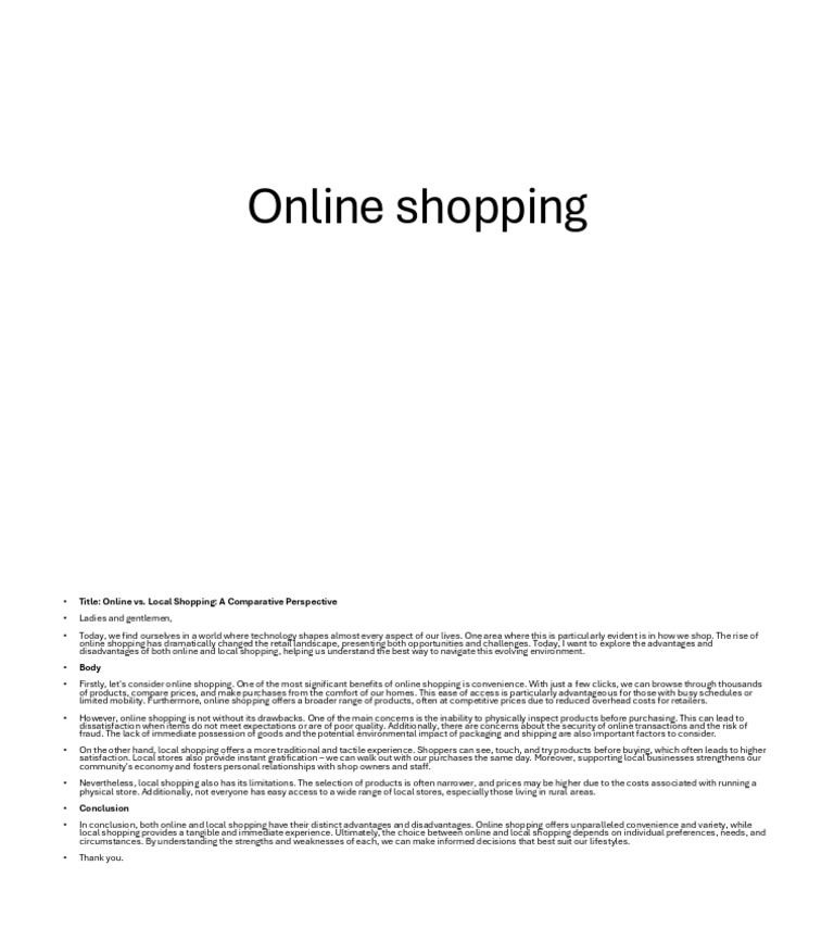 Online Shopping Pdf Online Shopping Retail