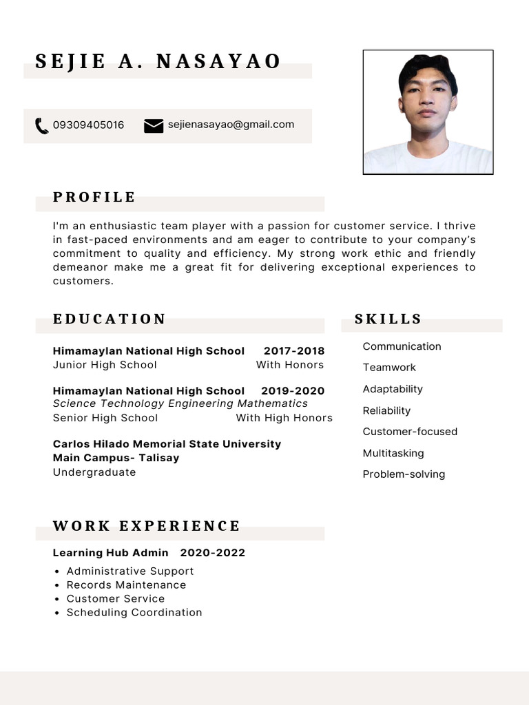 Resume 2 | PDF