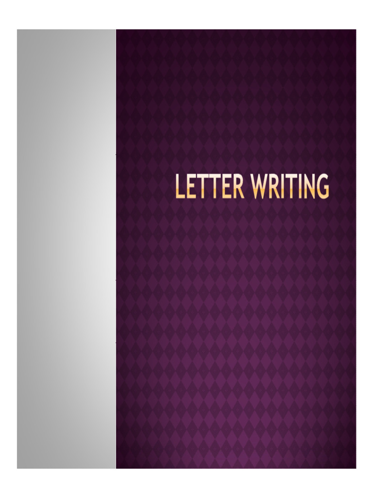 LETTER WRITING-1 | PDF