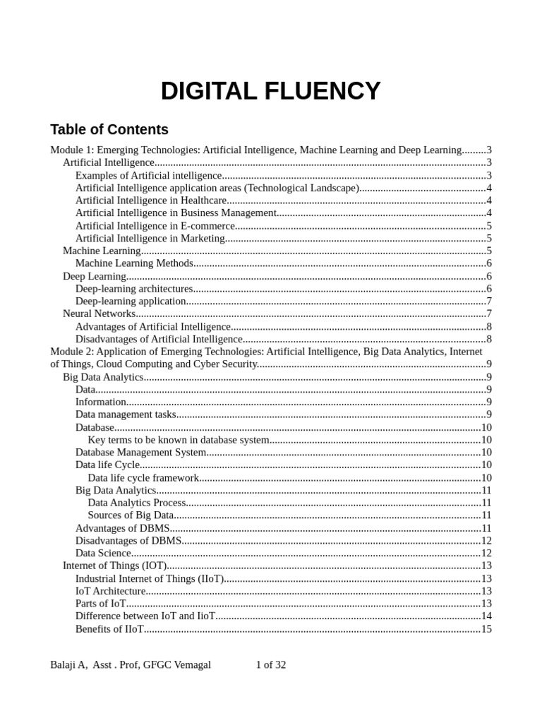 Digital - Fluency - Fullnotesp | PDF | Cloud Computing | Databases