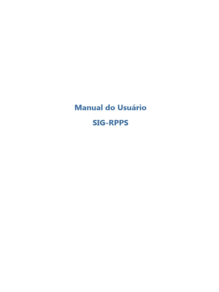 Manual Usuario SIG-RPPS PDF-Anexo-II | PDF | Fazer login | P2P (ponto a ponto)