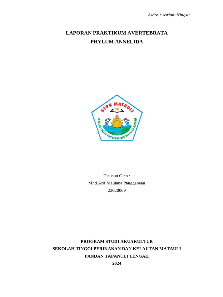 Laprak Annelida Arif | PDF