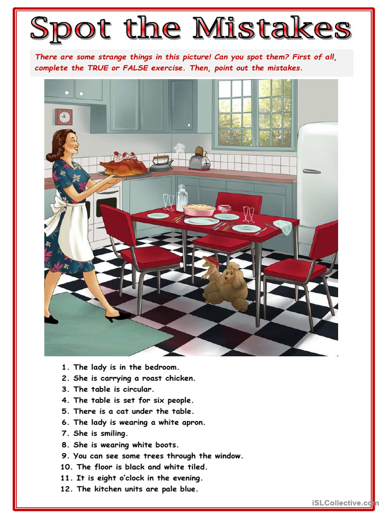 Spot The Mistakes in The Picture | PDF