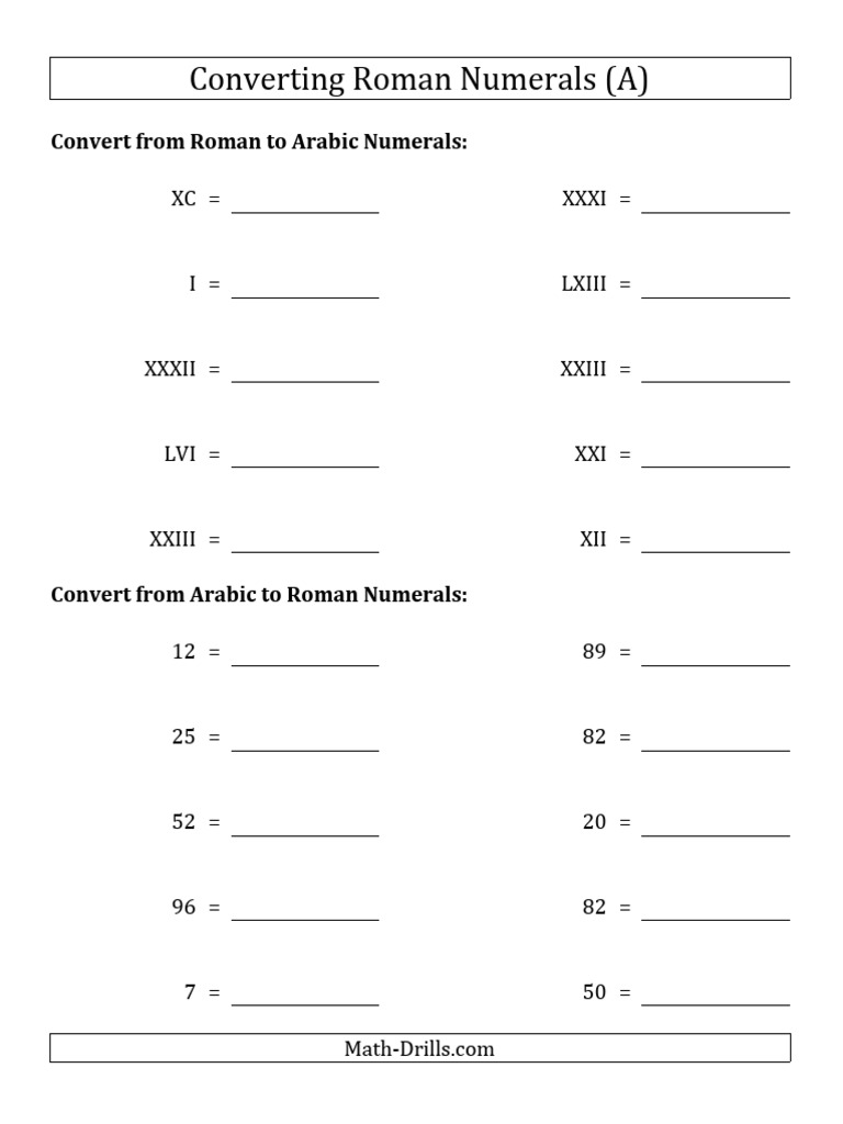 Roman Numeral Conversion 001qp.1433251744 | PDF