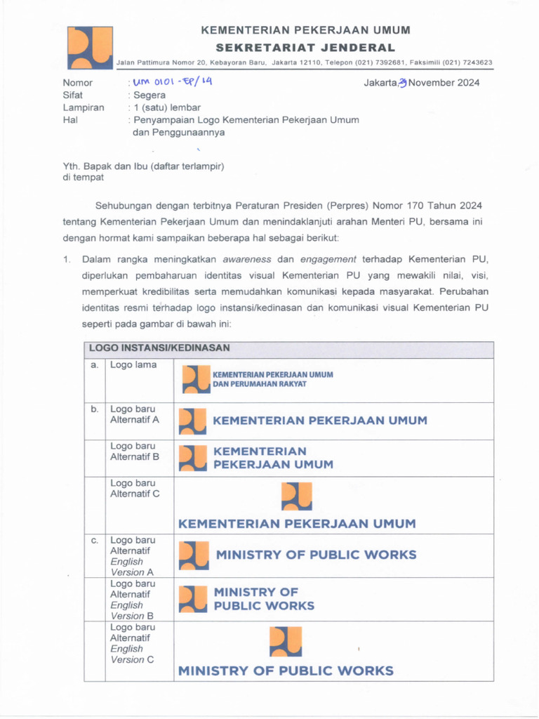 UM 0101-Ep 14 Logo Kementerian Pekerjaan Umum Dan Penggunaannya | PDF