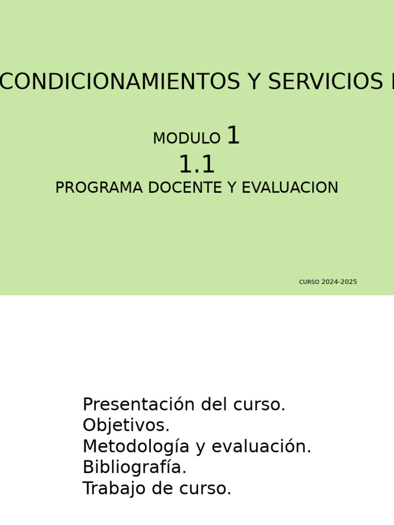 Modulo 1 .Tema 1.1 Programa Docente y Evaluacion A | PDF | Evaluación | Naturaleza