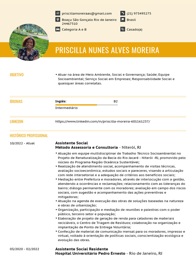 Assistente Social Priscilla Moreira. | PDF | Rio de Janeiro