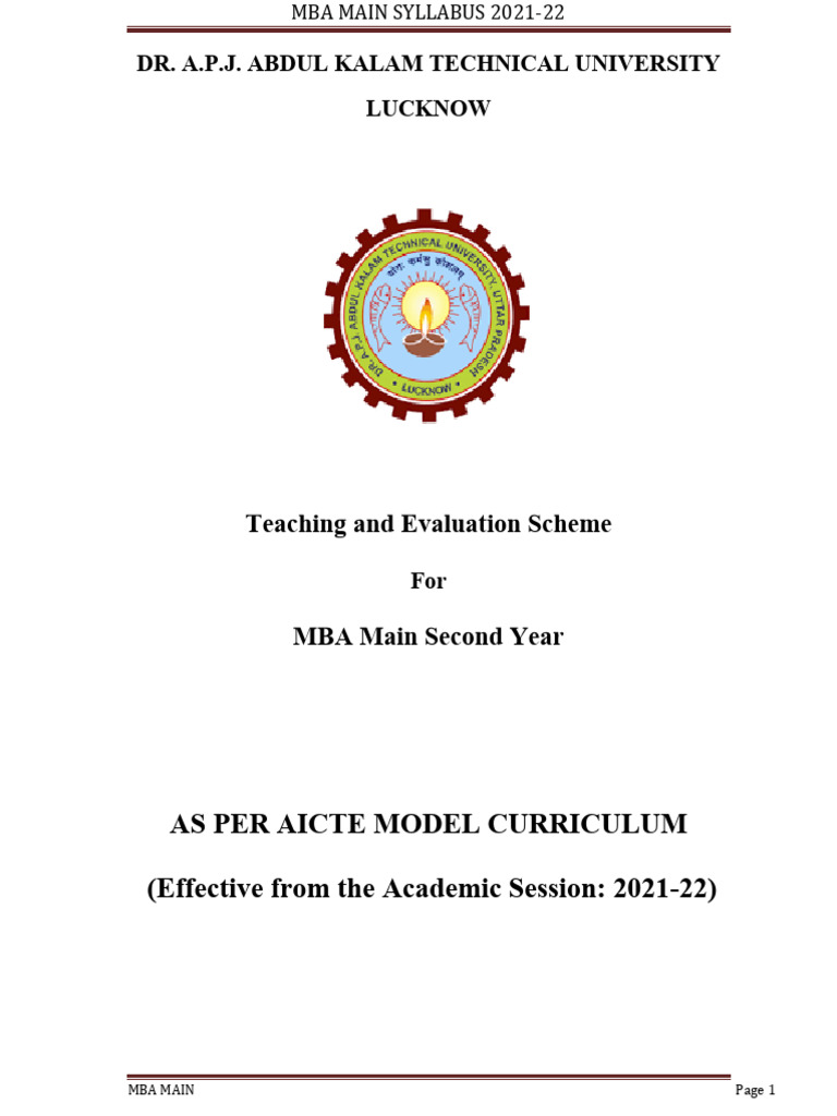 MBA 3rd Sem. Syllabus 2021-22 | PDF | Entrepreneurship | Strategic ...
