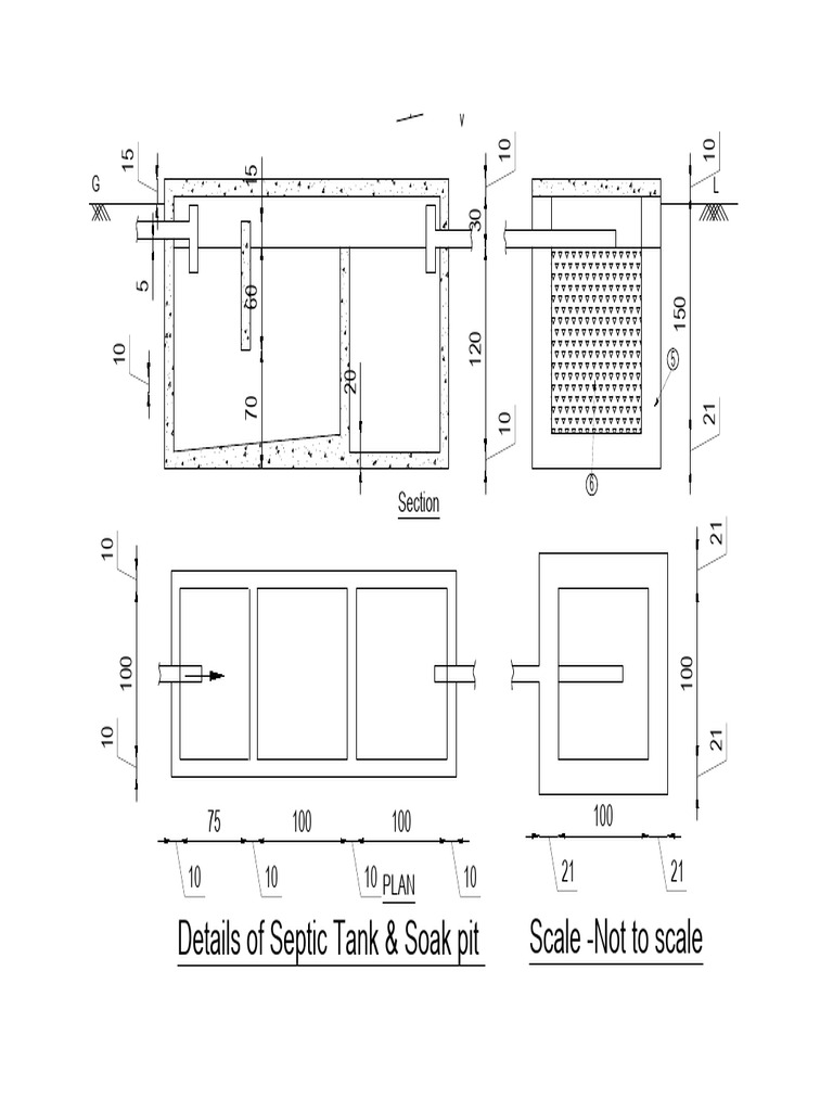 Septic Tank Drawing | PDF